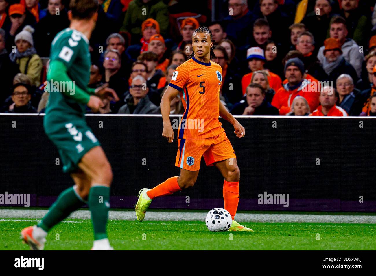 Nathan Ake of the Netherlands dribbles with the ball during the FIFA ...