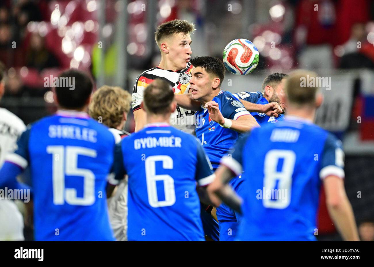 from left: Jonathan Tah (Germany), Adam Obert, David Hancko Leipzig ...