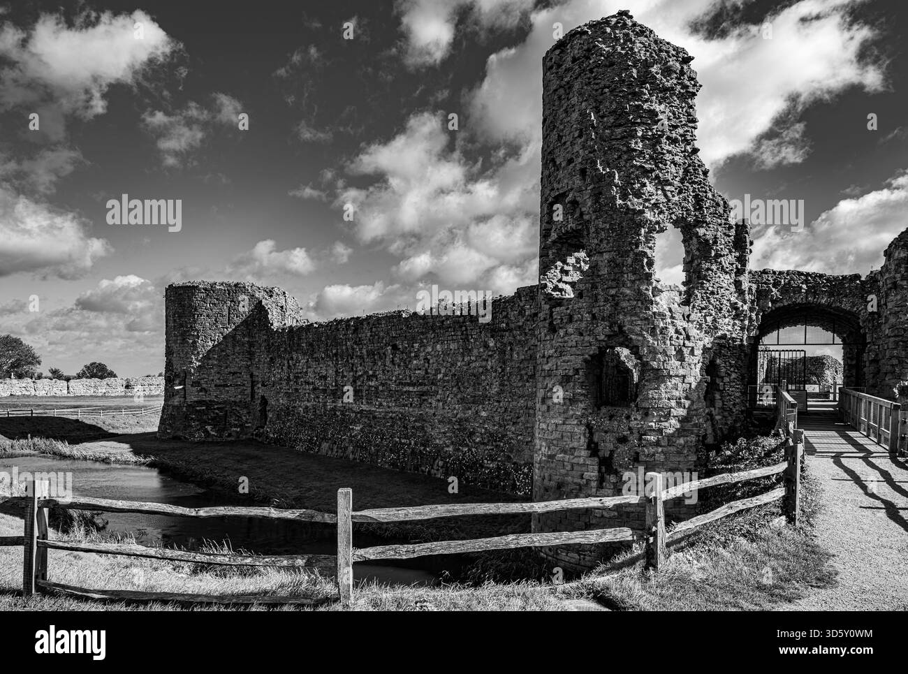 Pevensey Castle's inner bailey built by the Normans on the site of an ...