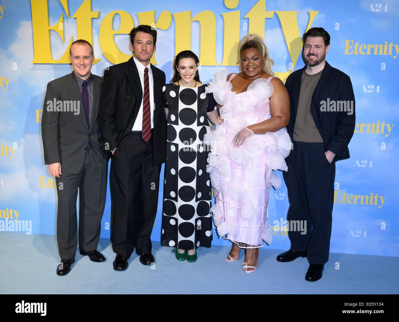 London, UK. November 17th, 2025. John Early, Miles Teller, Elizabeth ...