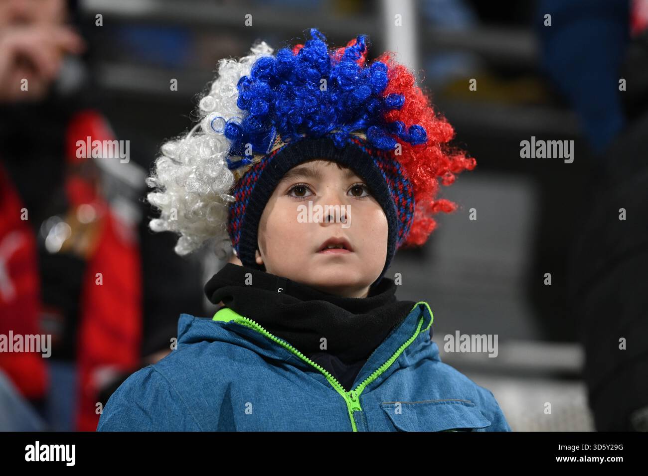 Czech fans in action during the Football World Cup qualification ...