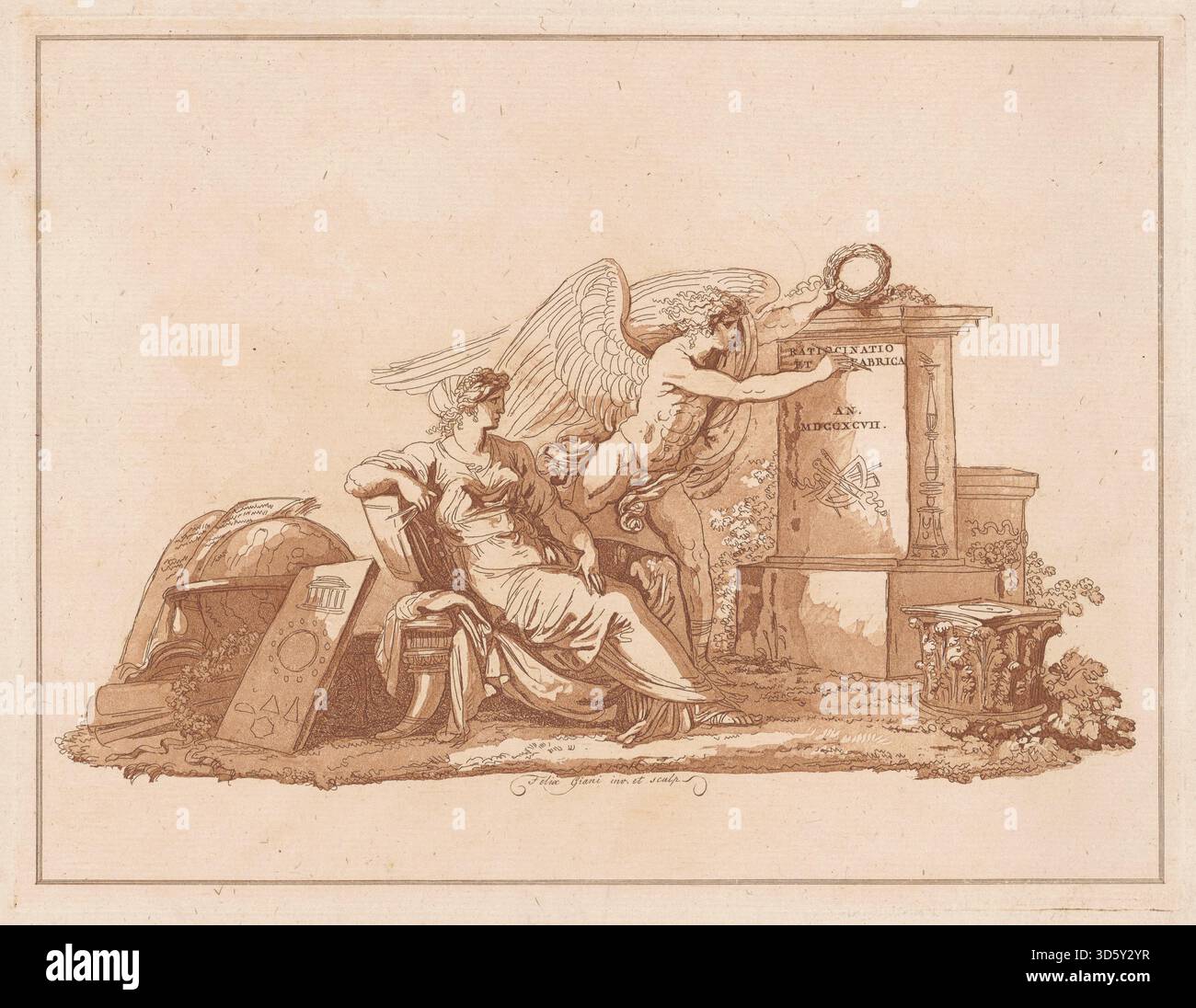 Felice Giani’s 1797 painting 'Personification of Architecture with the ...
