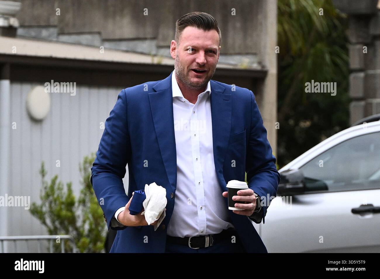 Victorian Deputy Leader of the Opposition Sam Groth arrives ahead of a ...