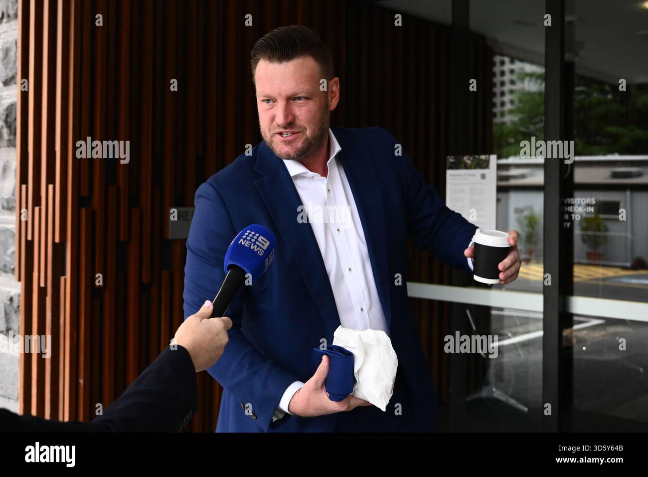 Victorian Deputy Leader of the Opposition Sam Groth arrives ahead of a ...