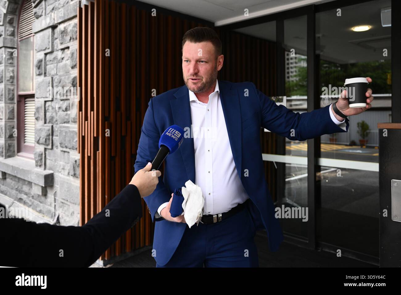 Victorian Deputy Leader of the Opposition Sam Groth arrives ahead of a ...