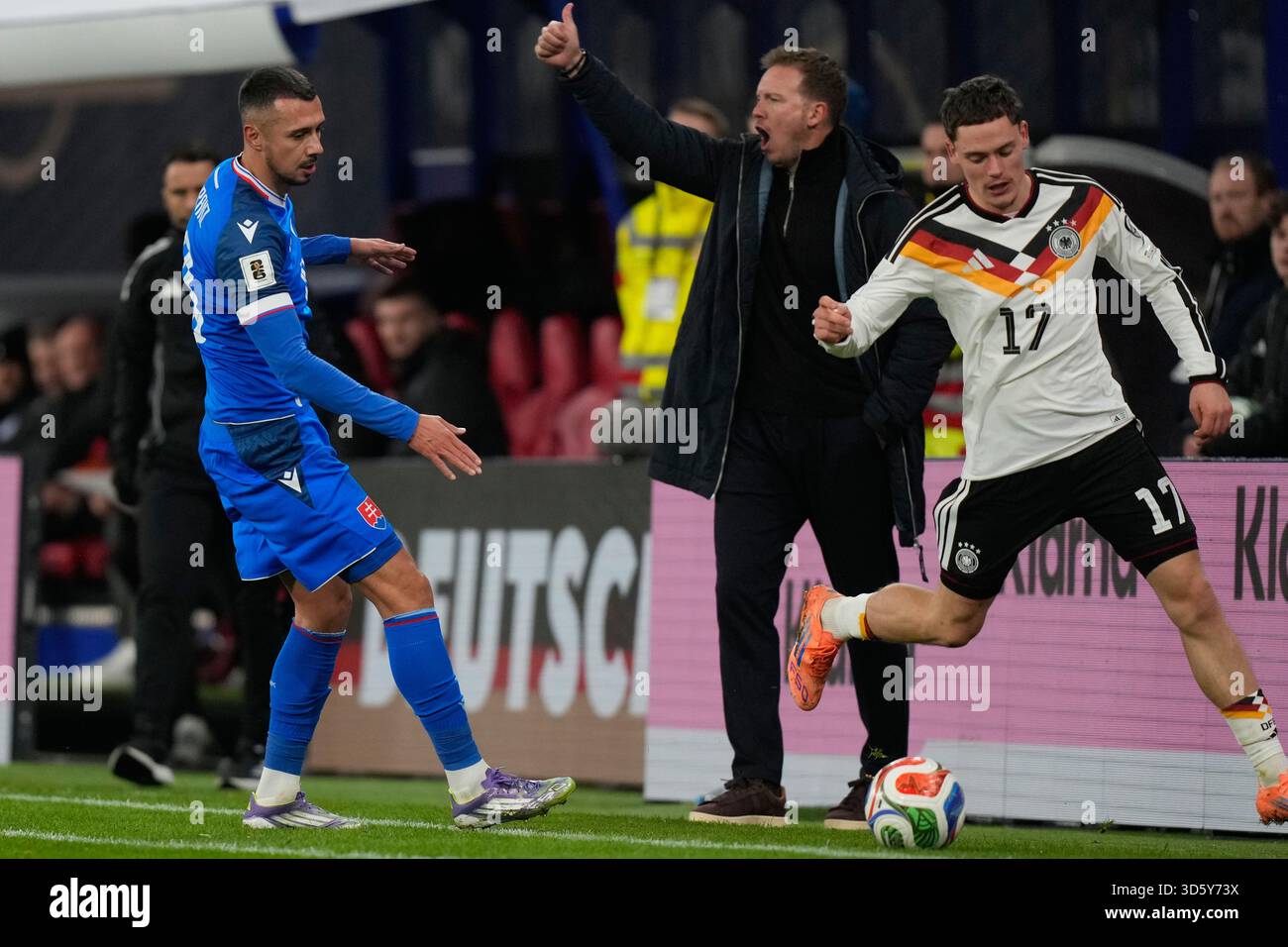 Germany's coach Julian Nagelsmann reacts during a group A World Cup ...