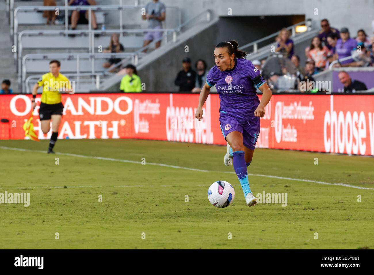 Orlando Pride forward Marta Marta brings the ball down the pitch ...