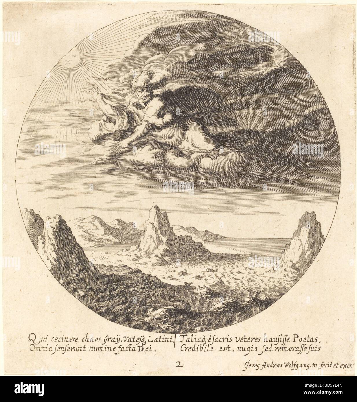 Painting by Georg Andreas Wolfgang the Elder from 1665 depicting God ...