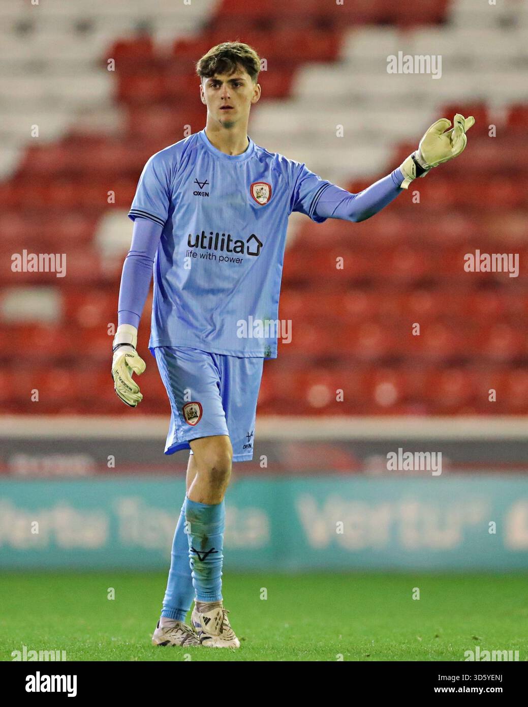 Jake Andrassy of Barnsley FC U18's during the FA Youth Cup U18’s round ...