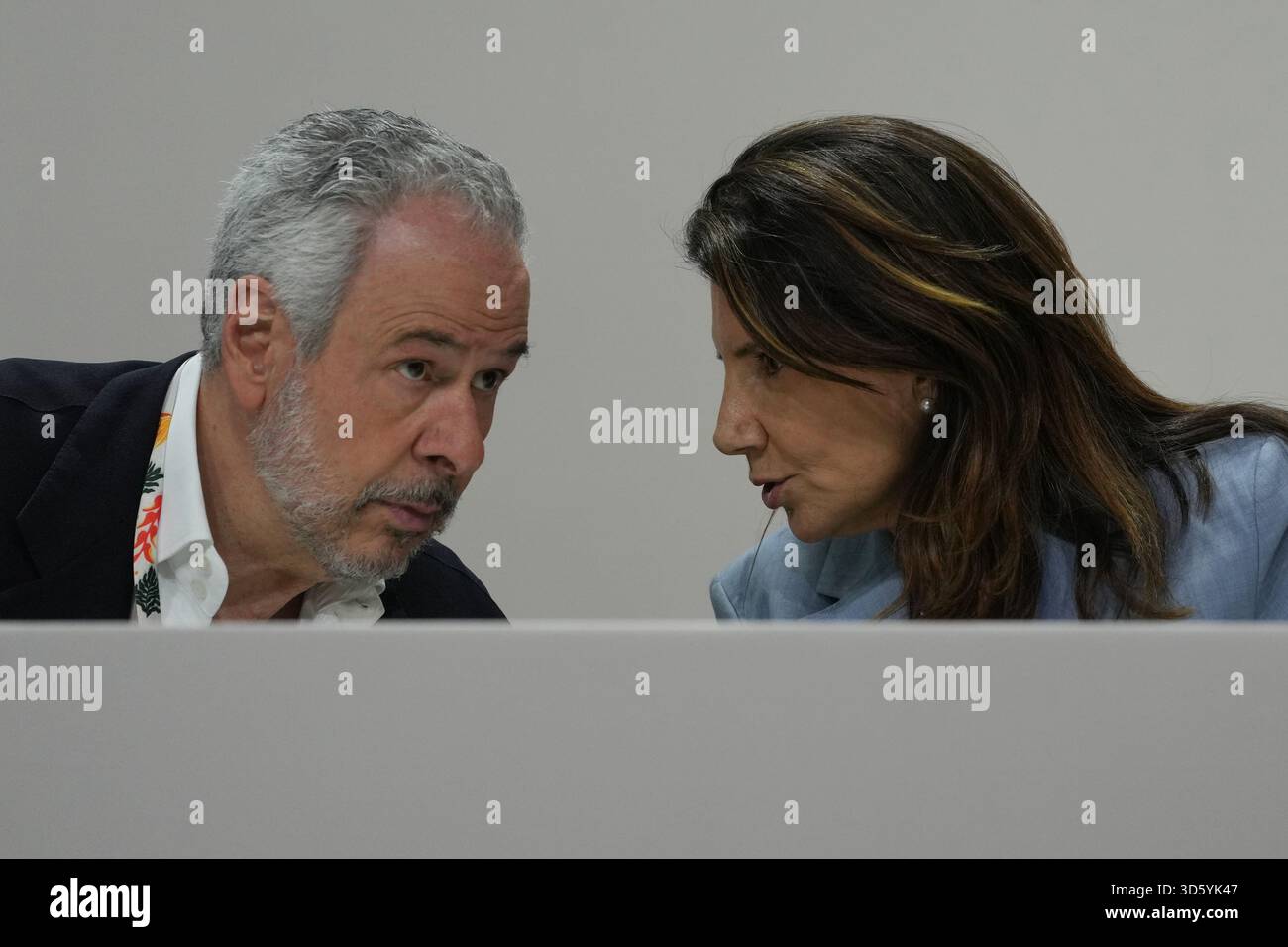 Ana Toni, COP30 CEO, right, speaks with André Corrêa do Lago, COP30 ...