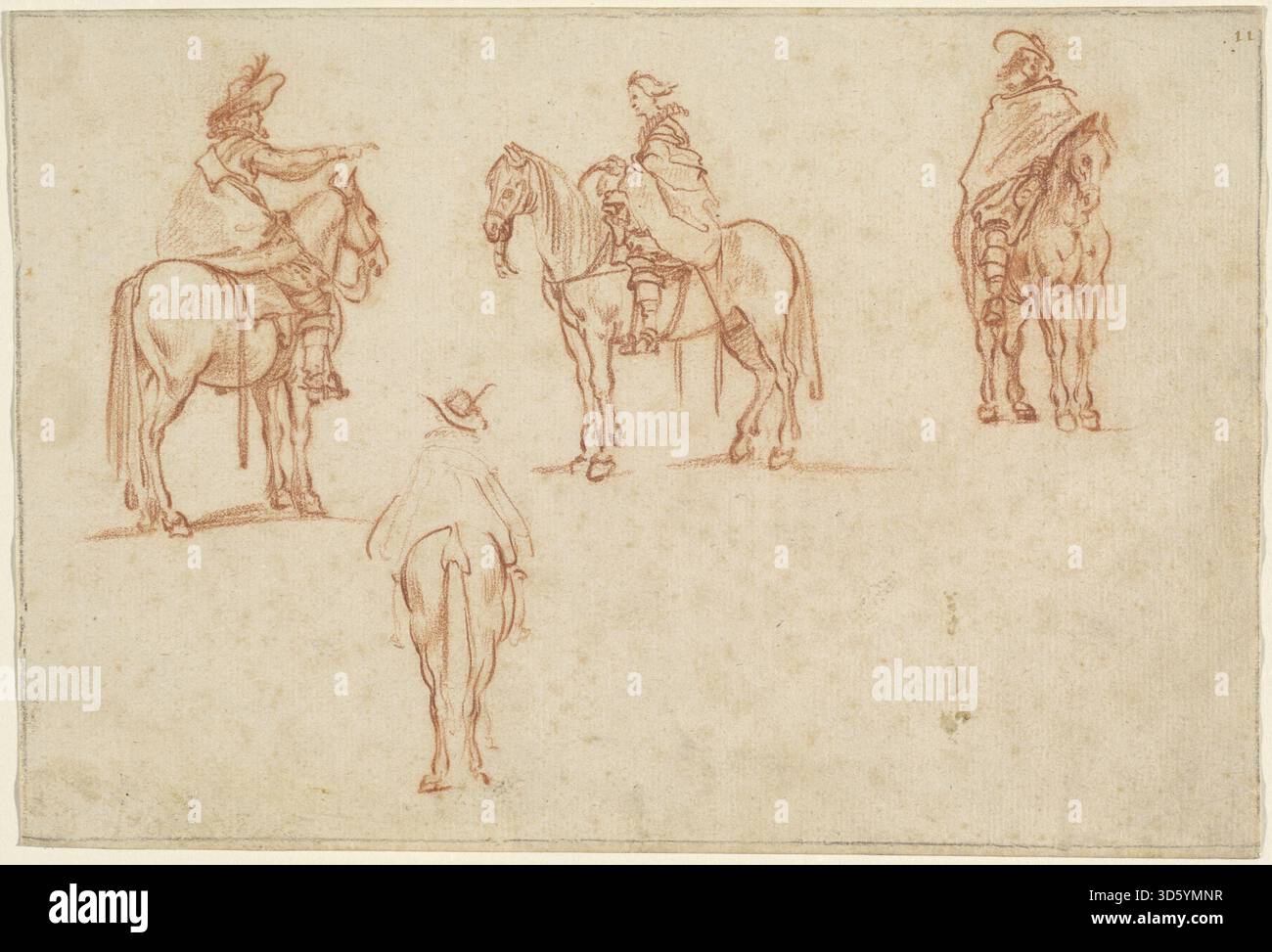 An etching by Jacques Callot created in 1628 or earlier showing four ...