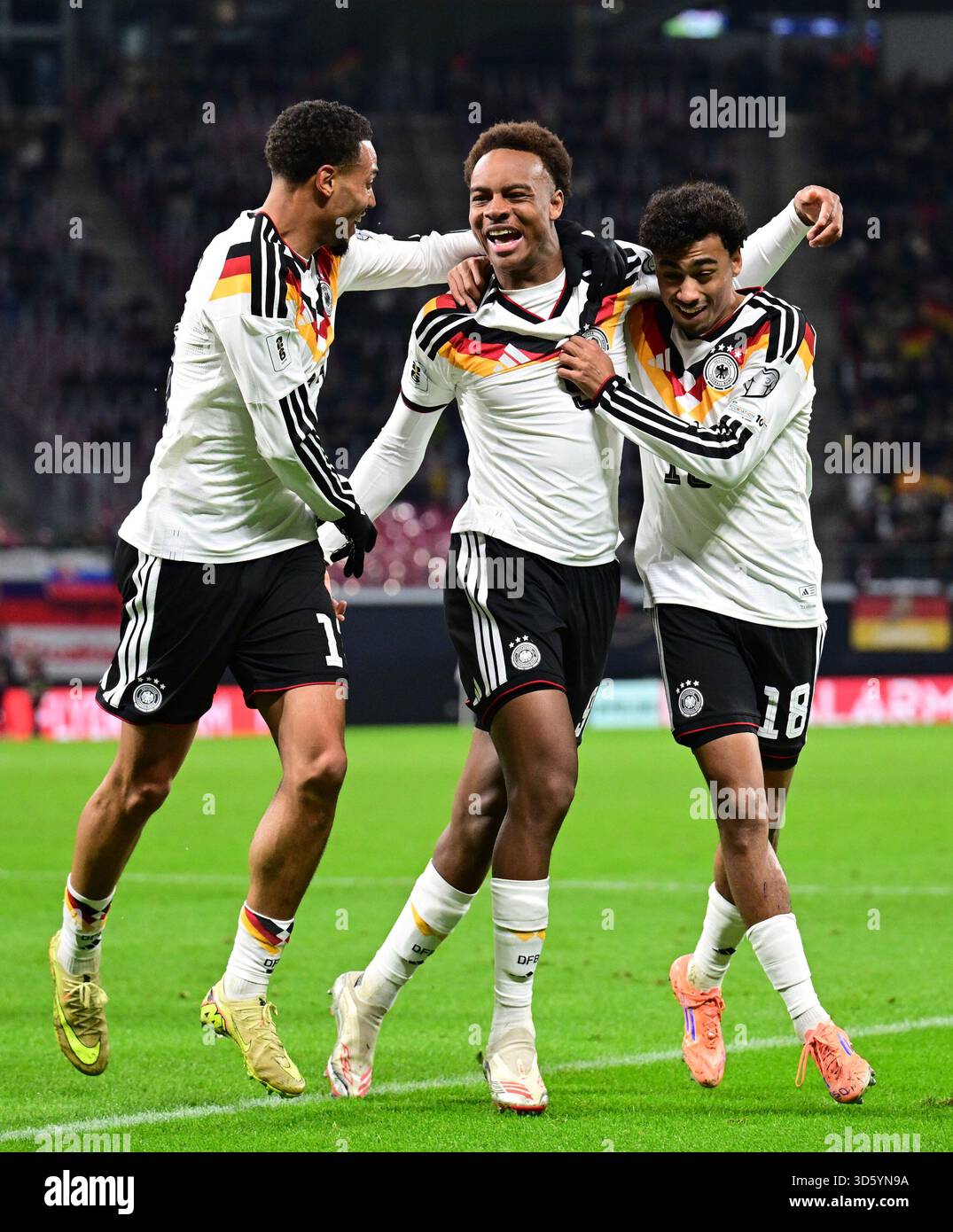 6:0 Goal, celebration, from the left Felix Nmecha, goal scorer Assan ...