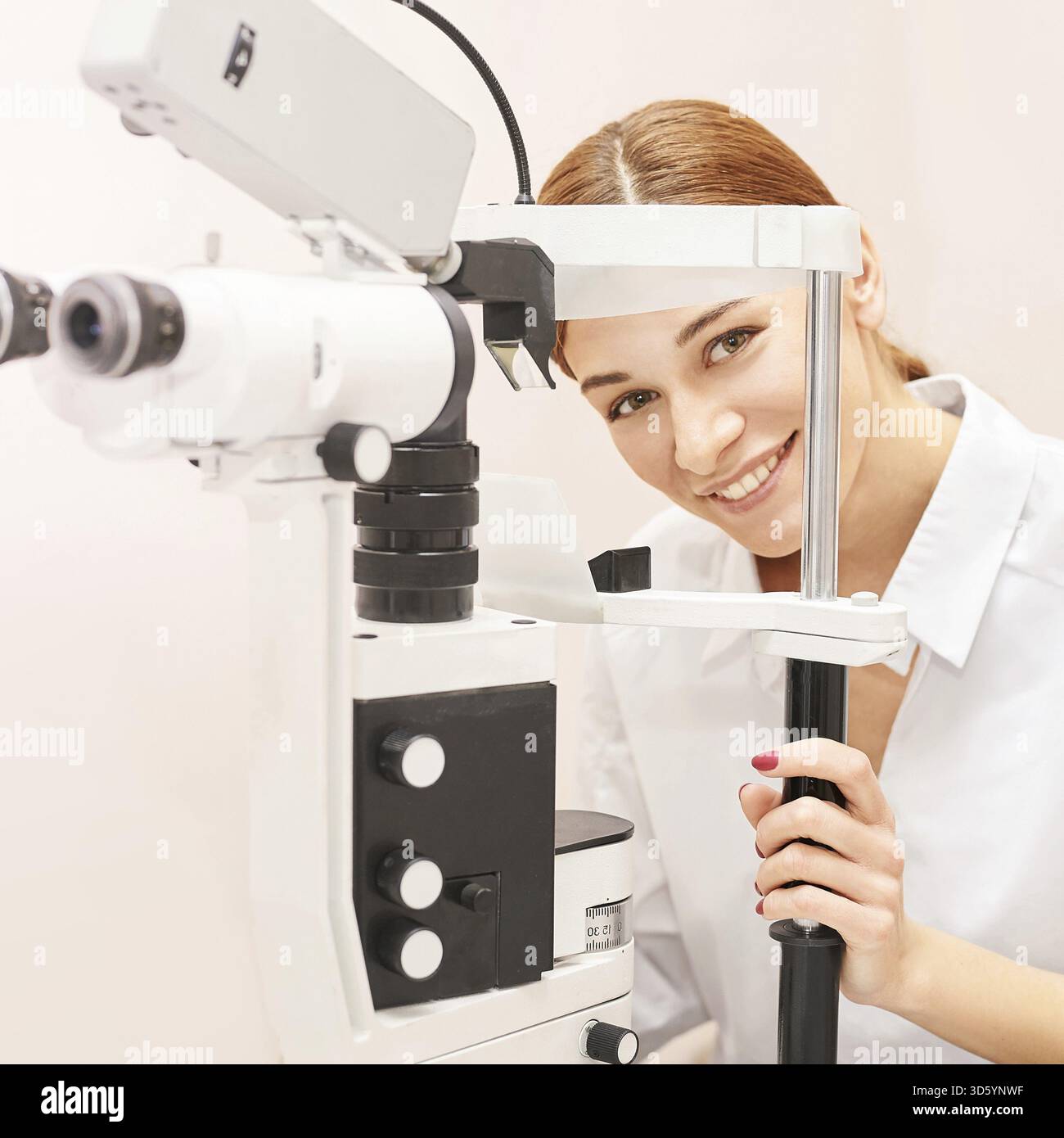 Eye ophthalmologist exam. Eyesight recovery. Astigmatism check concept ...