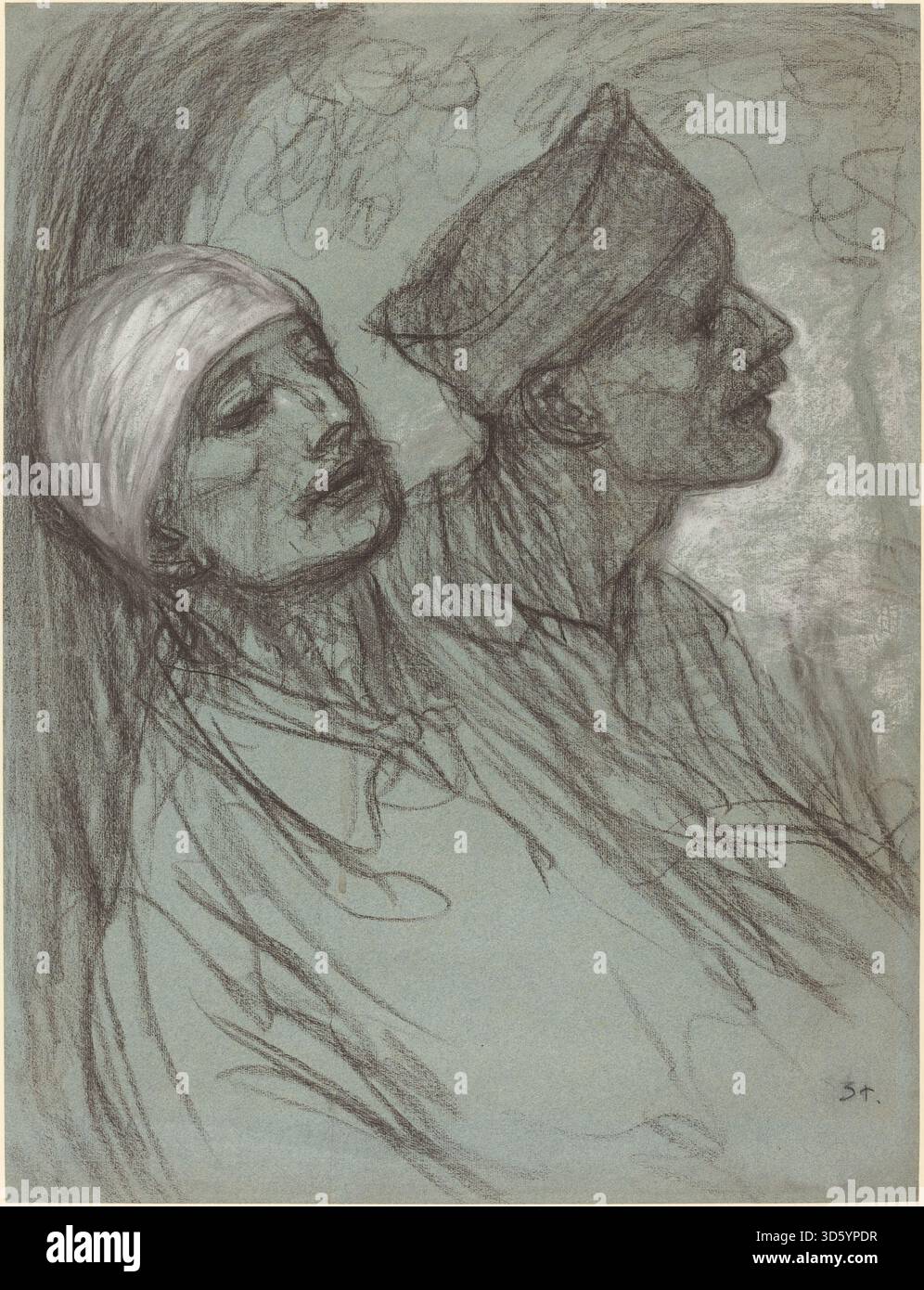 A print by Théophile Alexandre Steinlen from 1916 depicting a wounded ...