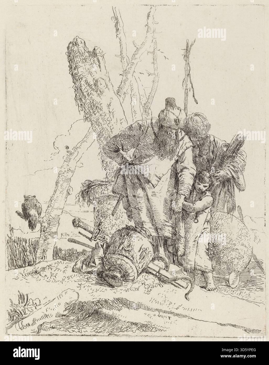 This painting by Giovanni Battista Tiepolo depicts two turbaned ...