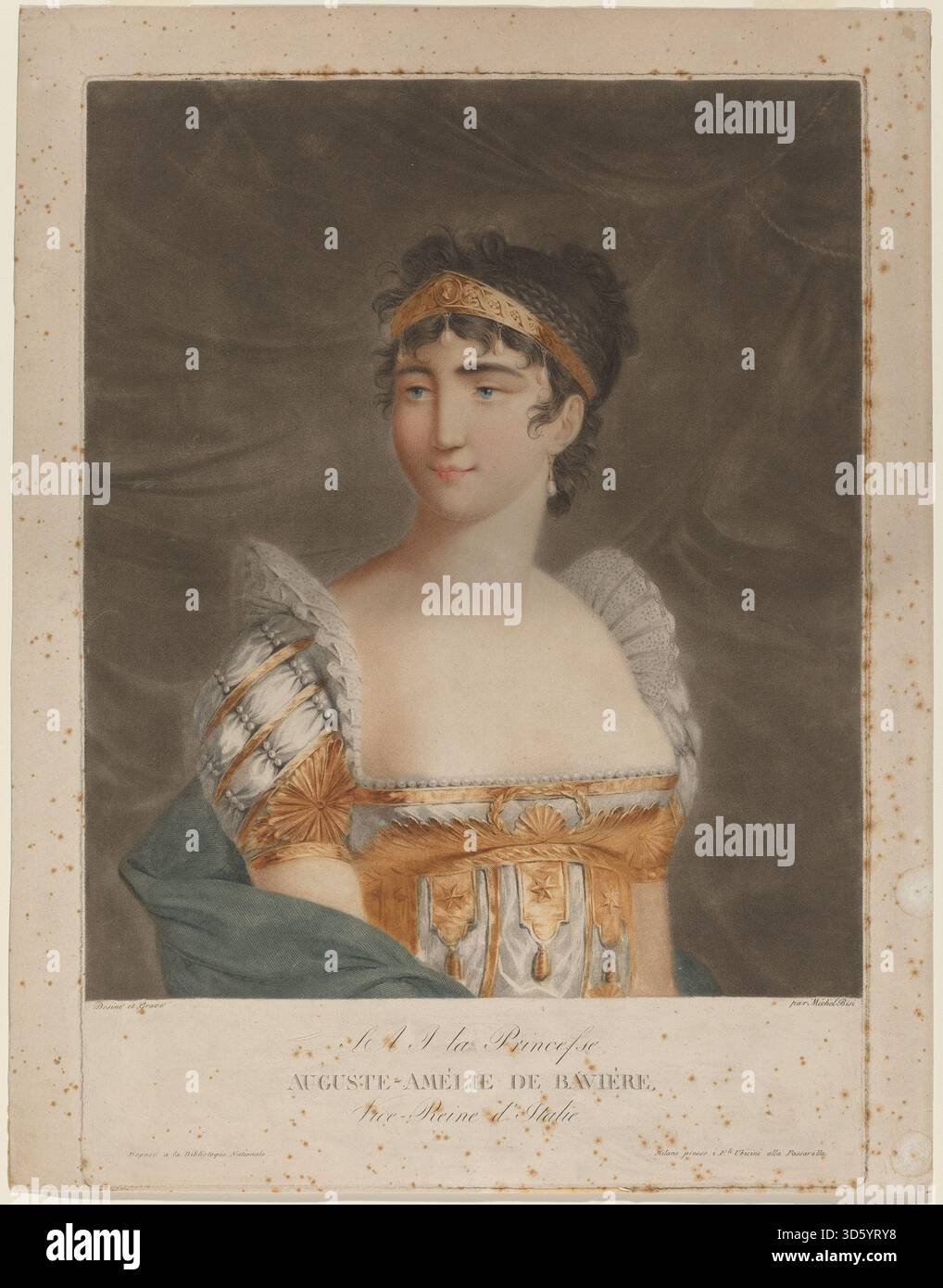 This portrait by Michele Bisi depicts Princess Auguste Amelie of ...