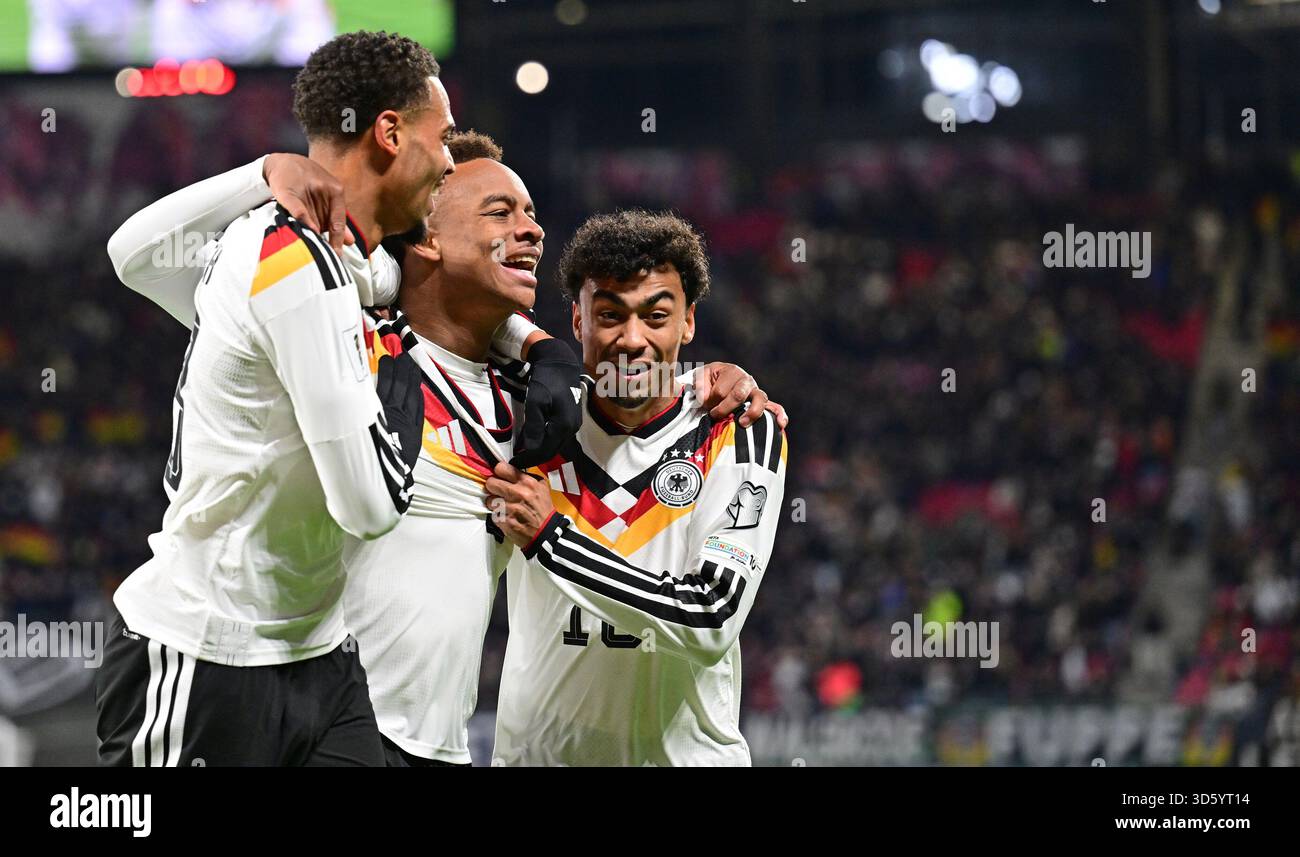 6:0 Goal, celebration, from the left Felix Nmecha, goal scorer Assan ...