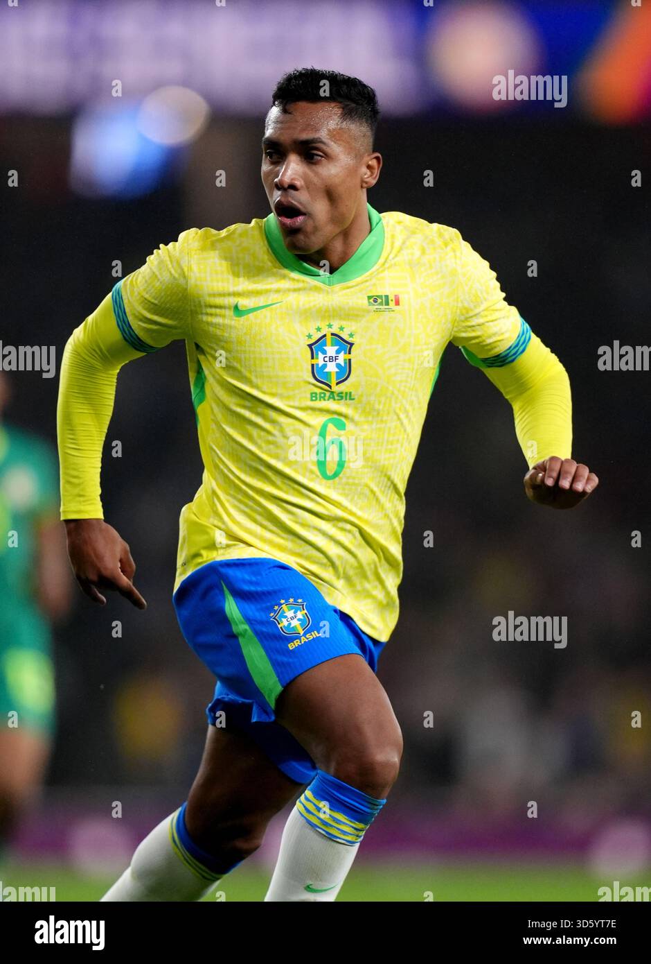Brazil’s Alex Sandro during an international match at the Emirates ...