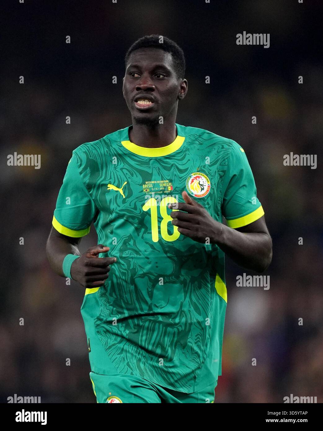 Senegal’s Ismaila Sarr during an international match at the Emirates ...