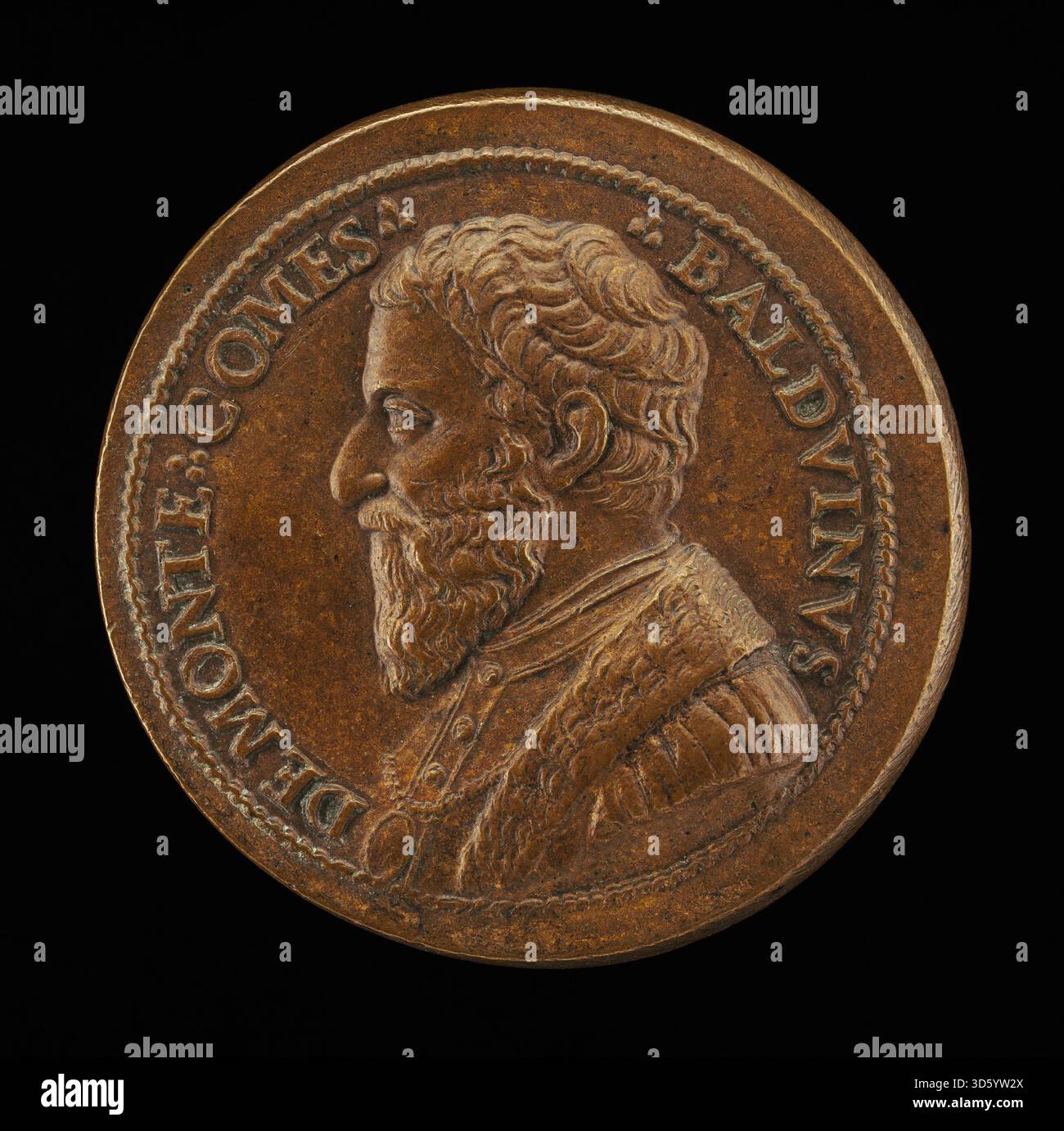 An obverse engraving by Giovanni da Cavino showing Balduino del Monte ...