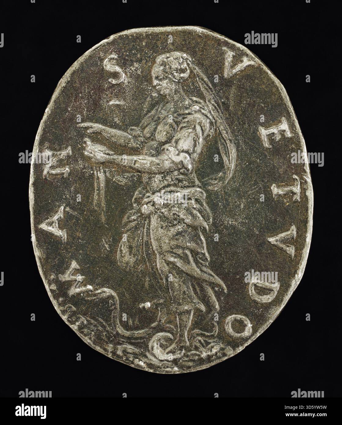 A reverse medal by TR showing Gentleness standing on a serpent ...