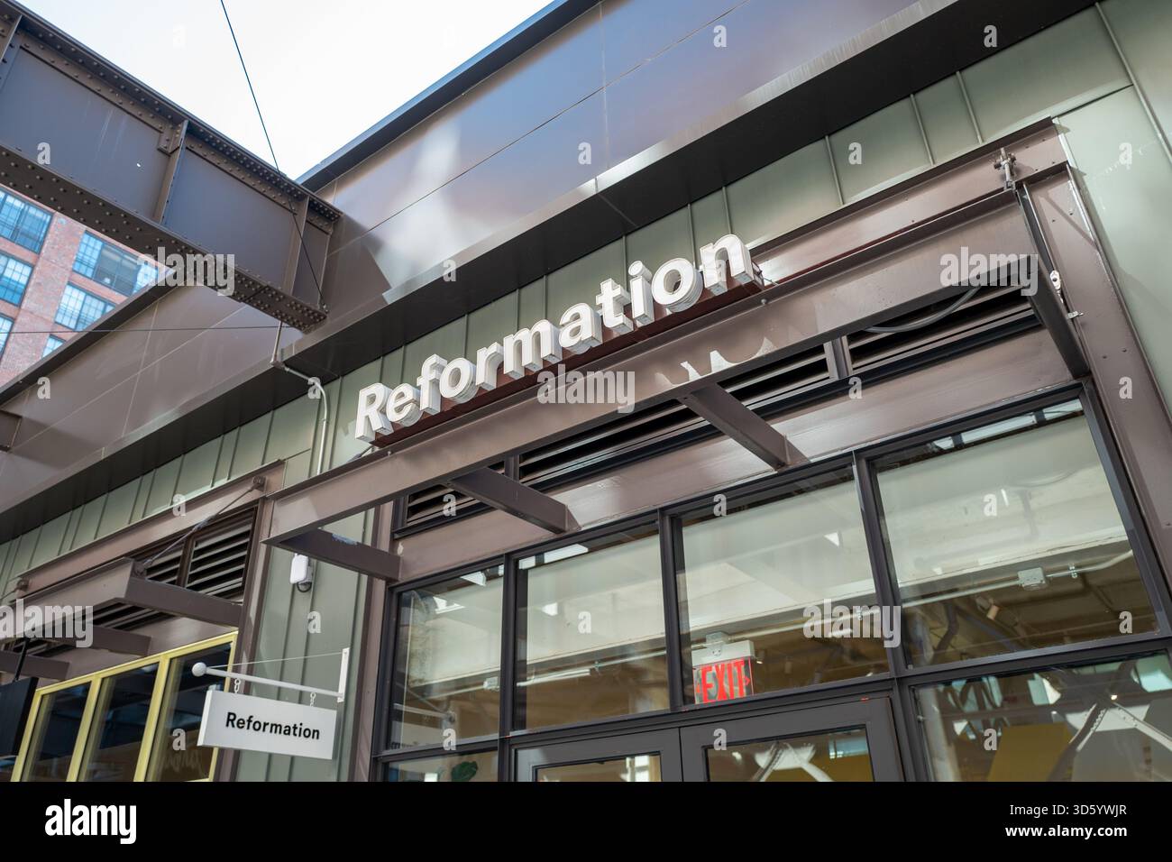 Sign for Reformation on storefront at Ponce City Market, Atlanta ...