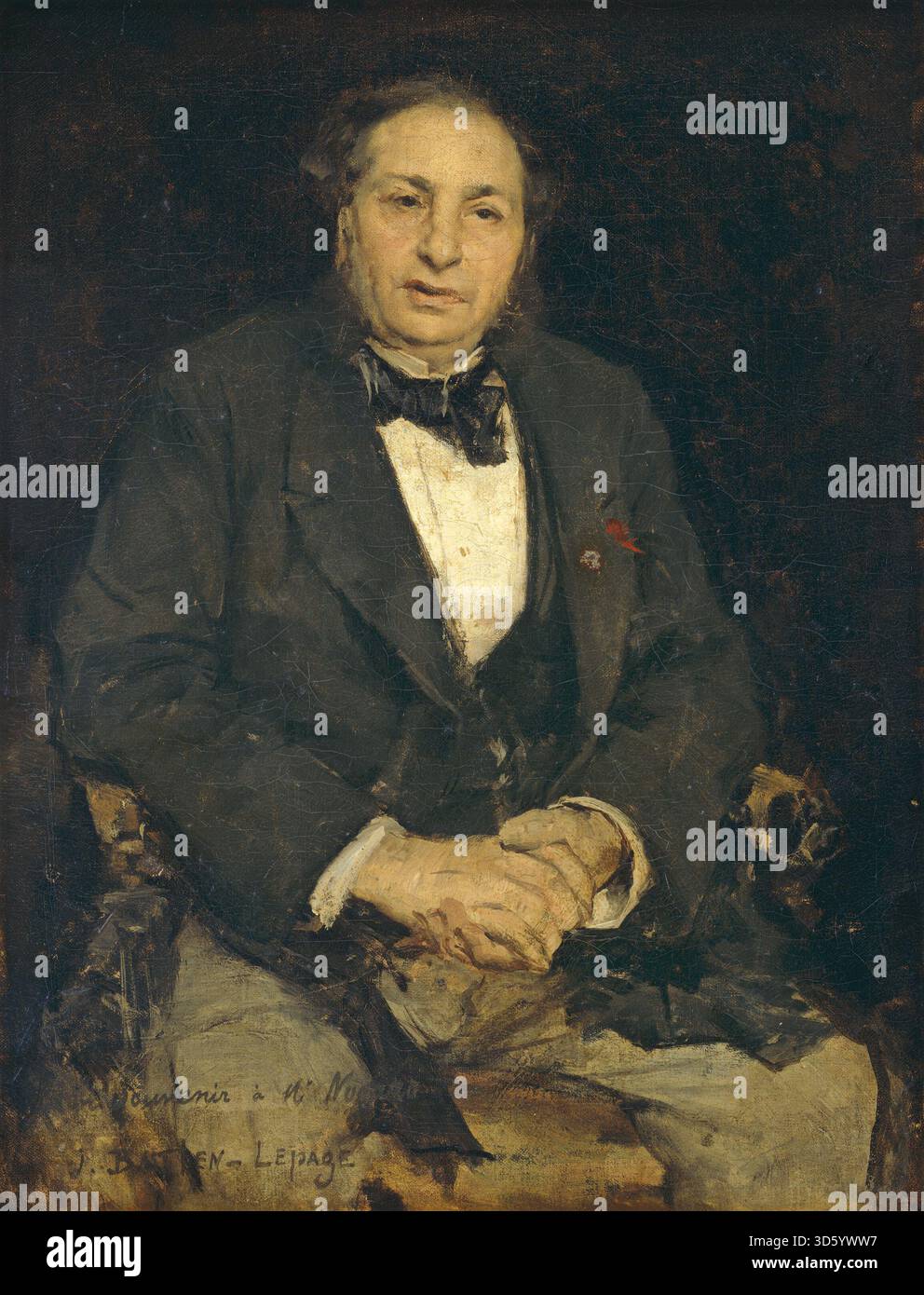 Simon Hayem, painted by Jules Bastien Lepage in 1875, depicts a male ...