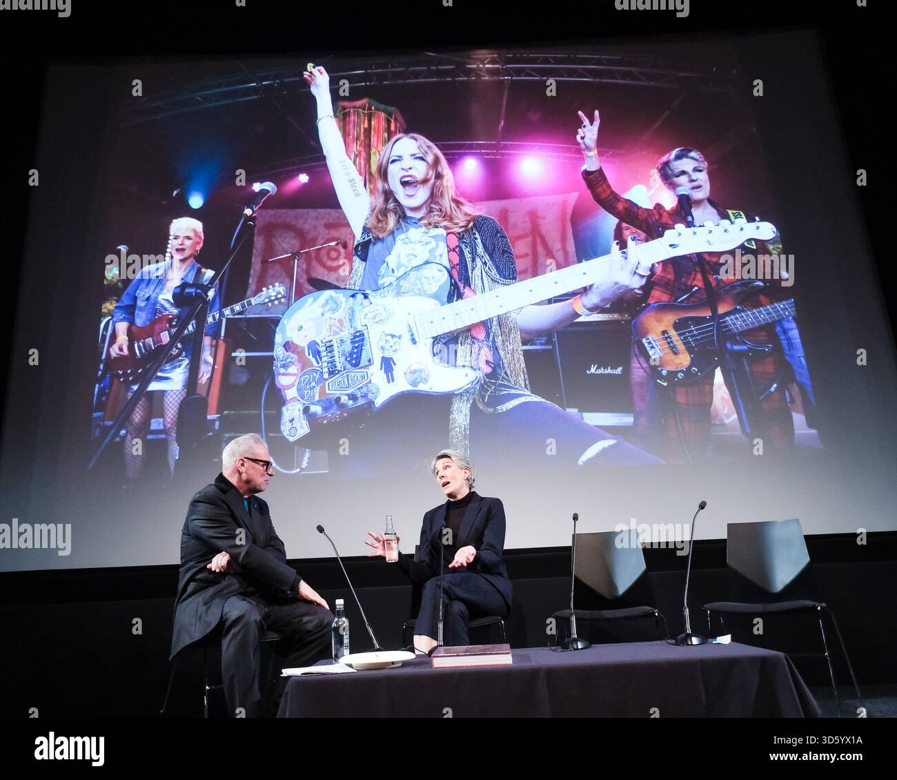London, UK. 17 November 2025. Mark Kermode and Tamsin Greig on stage at ...
