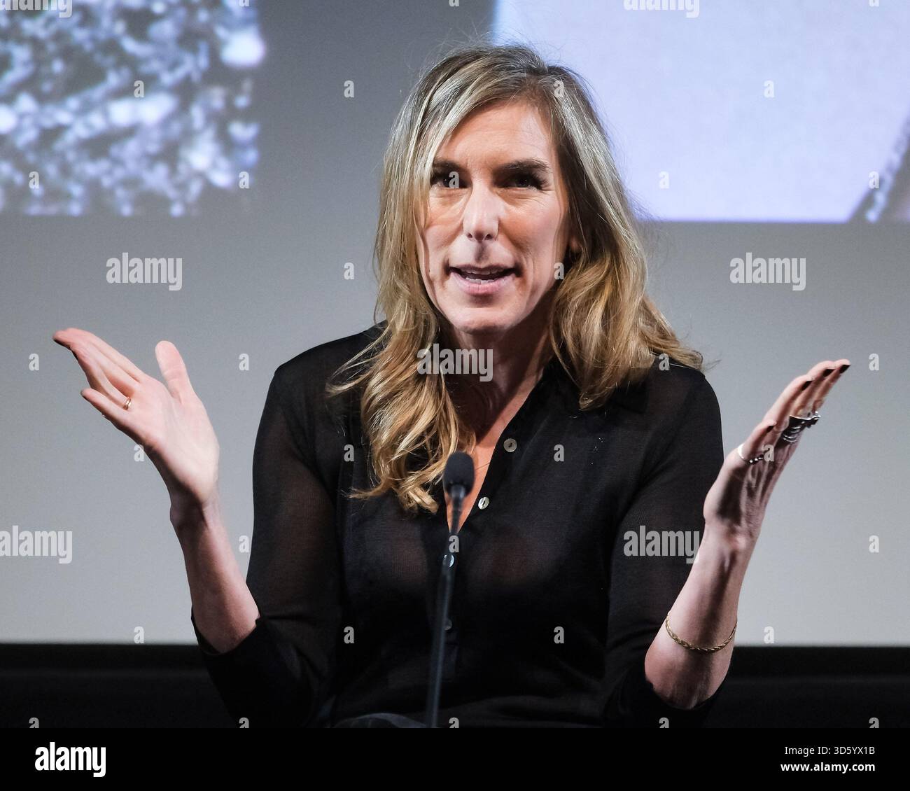 London, UK. 17 November 2025. Amy Berg on stage at Mark Kermode in 3D ...