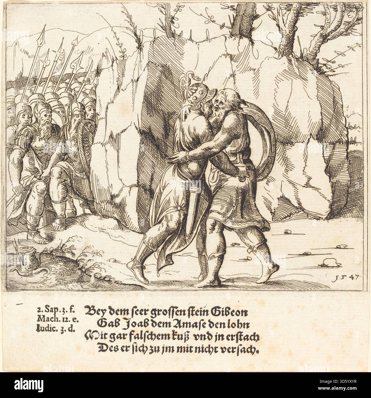 This 1547 illustration by Augustin Hirschvogel depicts Joab betraying ...