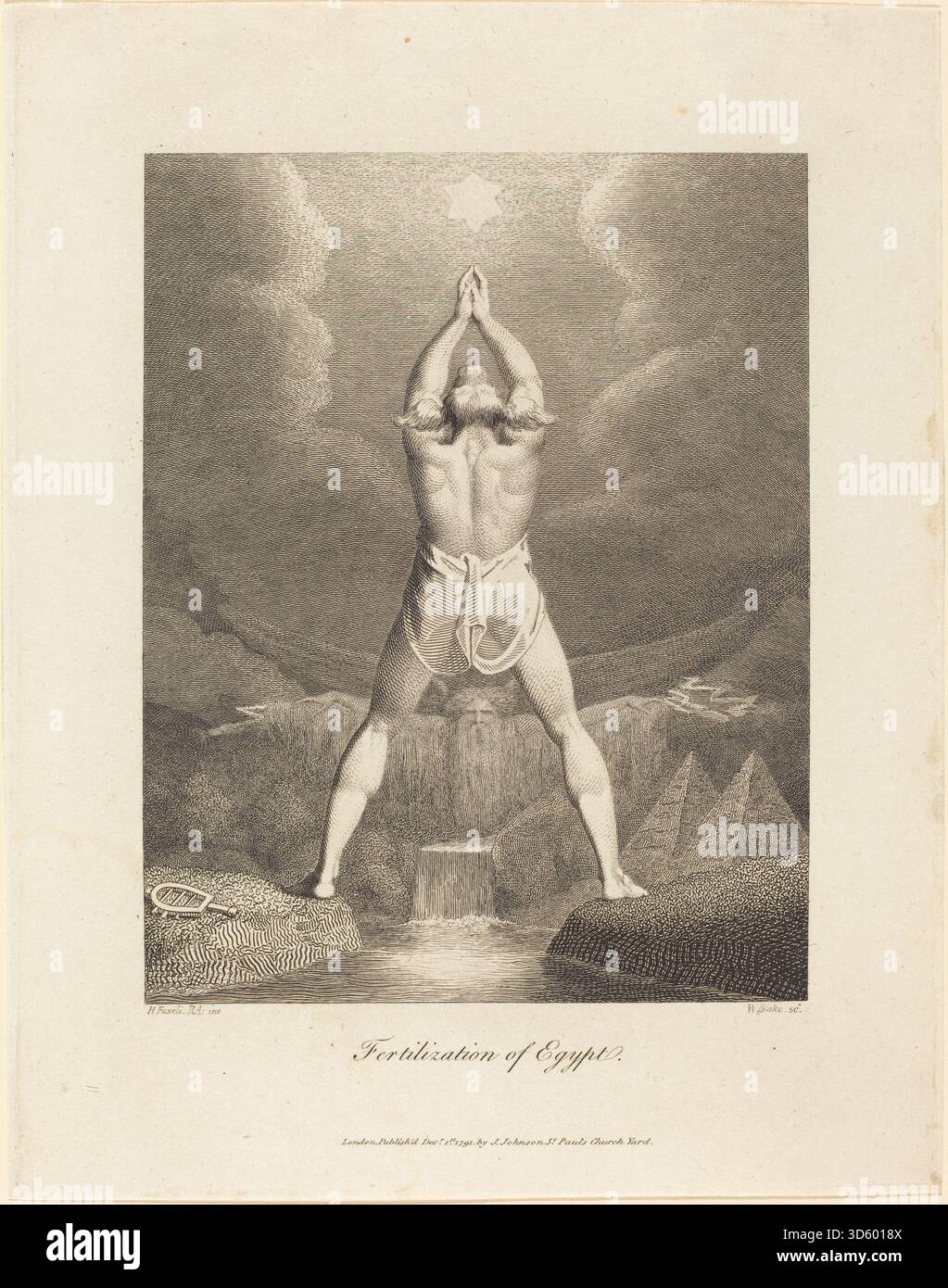 Engraving by William Blake after Henry Fuseli, 1791, titled ...