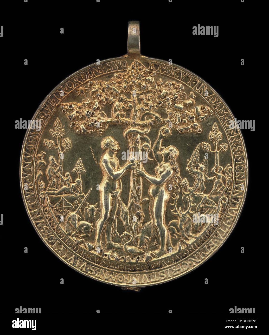 The 1536 obverse medal by Hans Reinhart the Elder illustrates the Fall ...