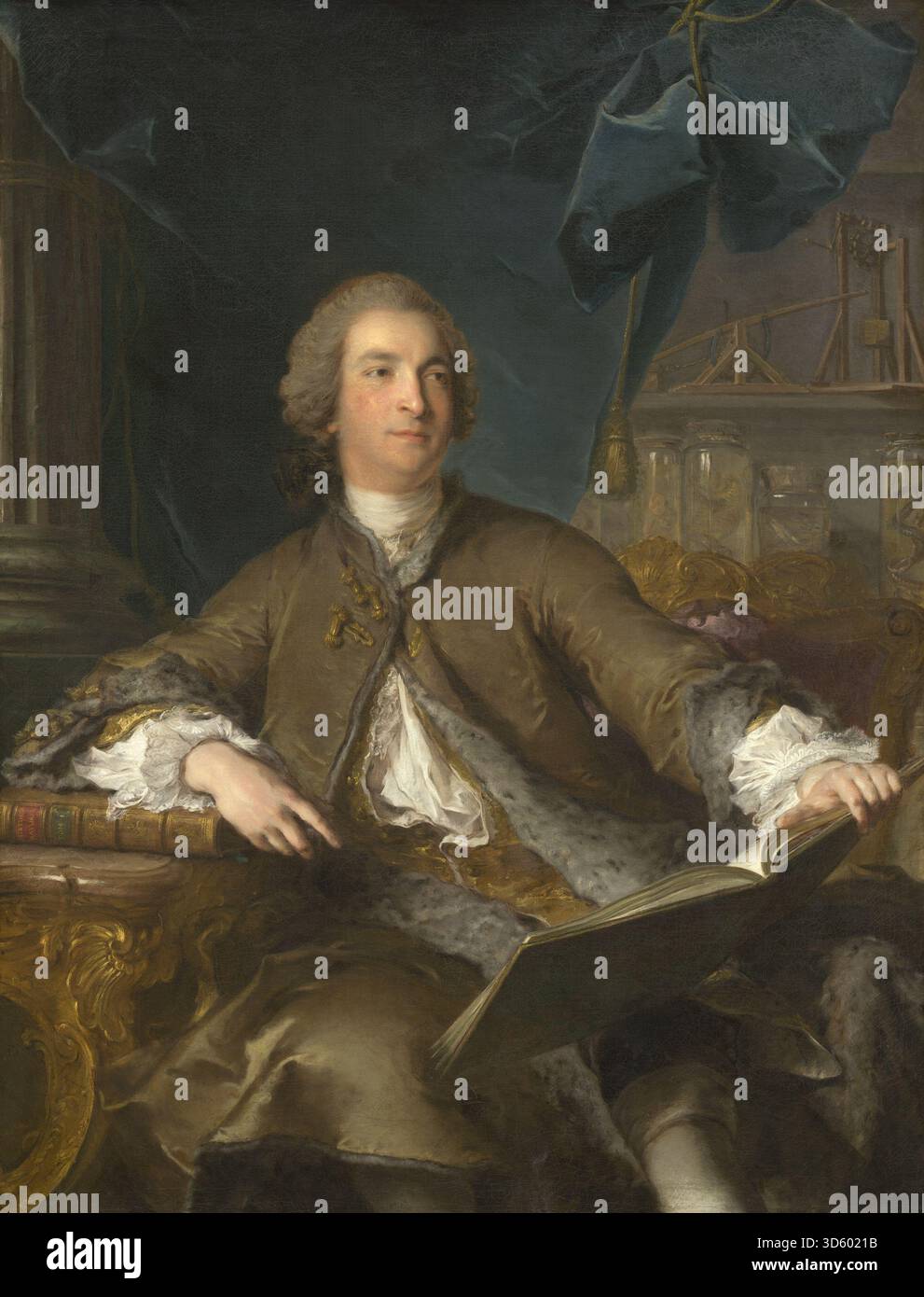 A 1745 portrait by Jean Marc Nattier depicting Joseph Bonnier de la ...