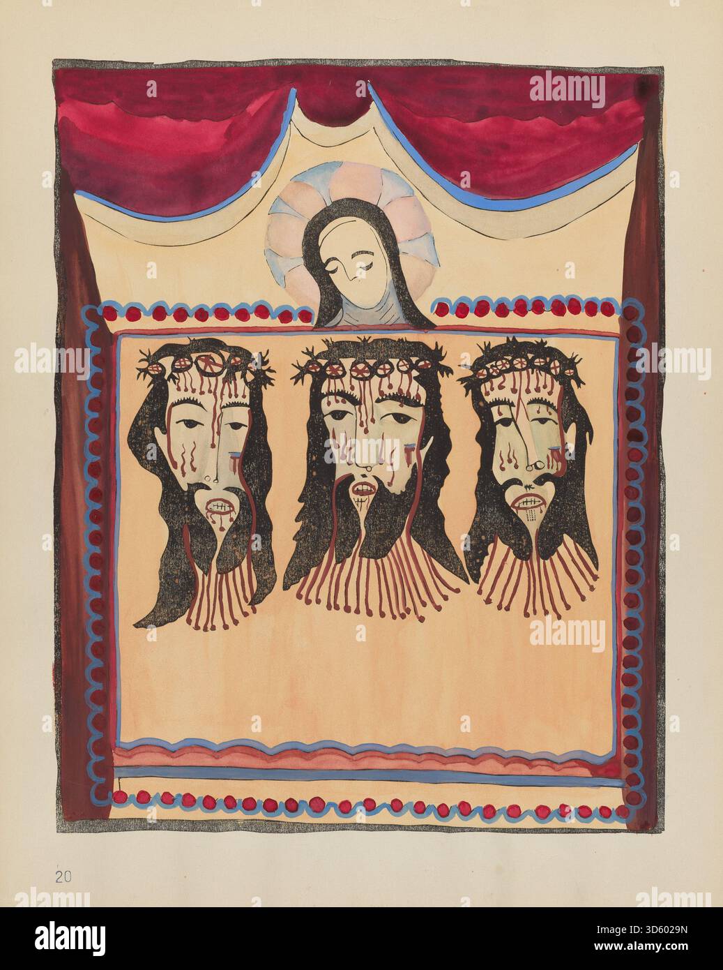 This 20th-century American artwork, Plate 20 (Variant), depicts Saint ...
