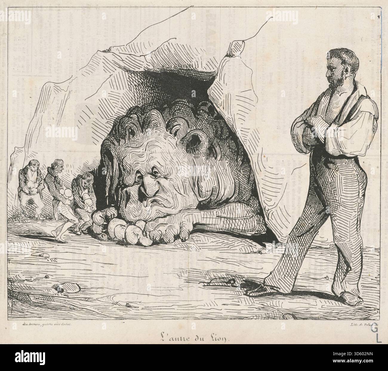 This 19th-century lithograph by Honoré Daumier depicts a person at the ...