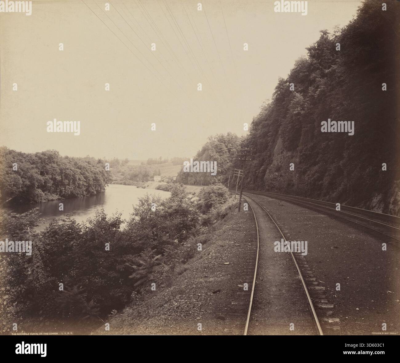 A circa 1895 photograph by William H. Rau showing the Rockdale Curve on ...