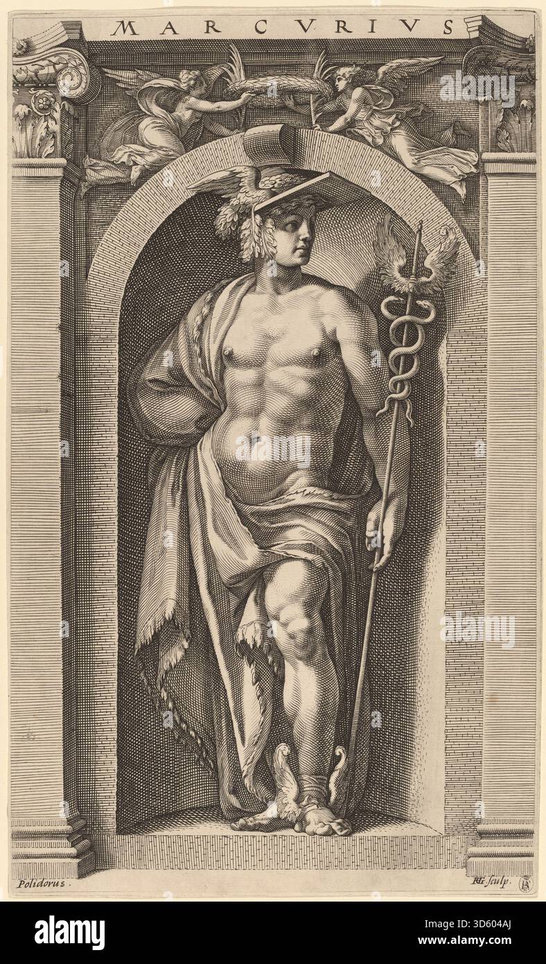 This 1592 engraving by Hendrik Goltzius after Polidoro da Caravaggio ...