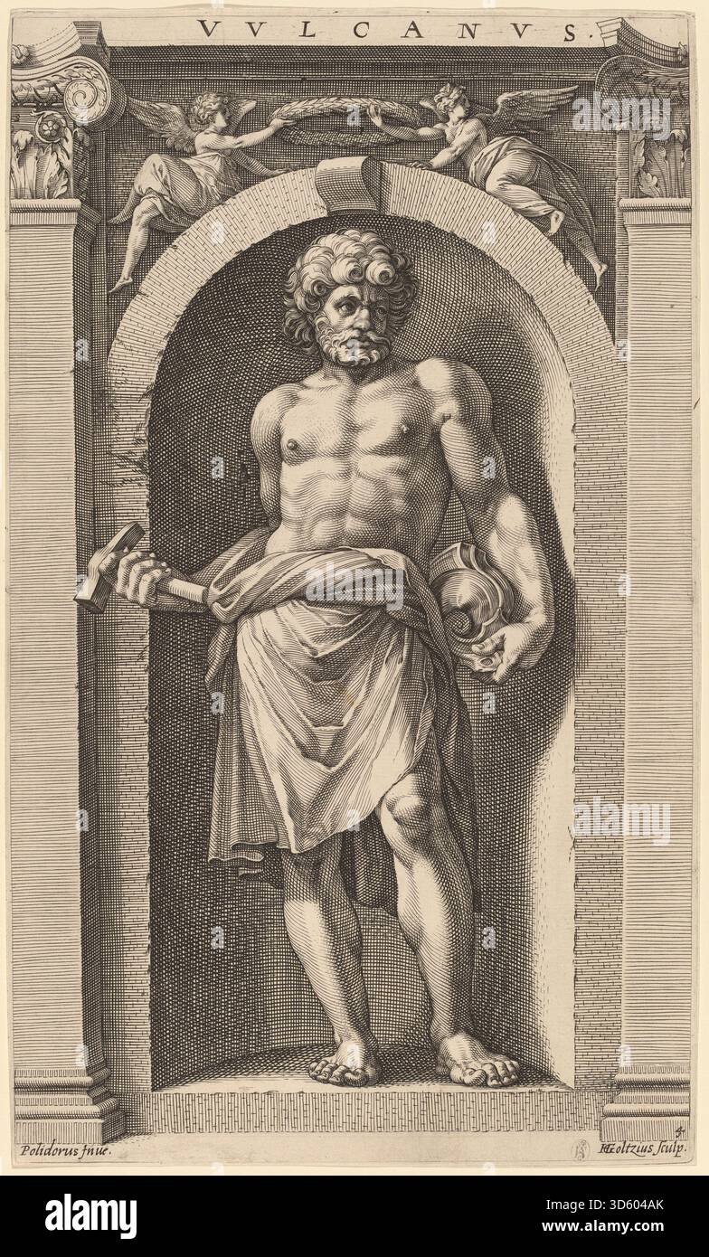 This 1592 engraving by Hendrik Goltzius after Polidoro da Caravaggio ...
