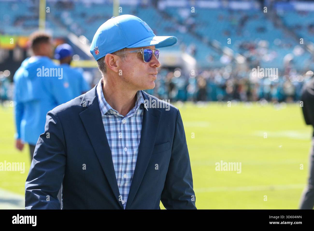 Los Angeles Chargers president of football operations John Spanos walks ...