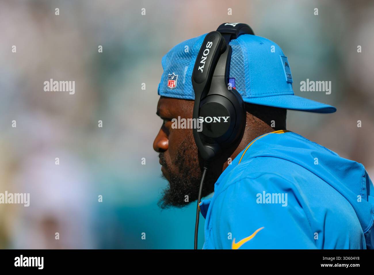 Los Angeles Chargers offensive assistant coach Josh Hammond wears Sony ...