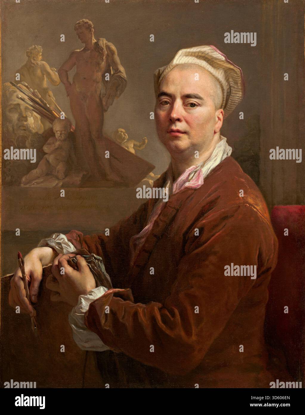 Self Portrait of Nicolas de Largillière, painted in 1707, is an oil on ...