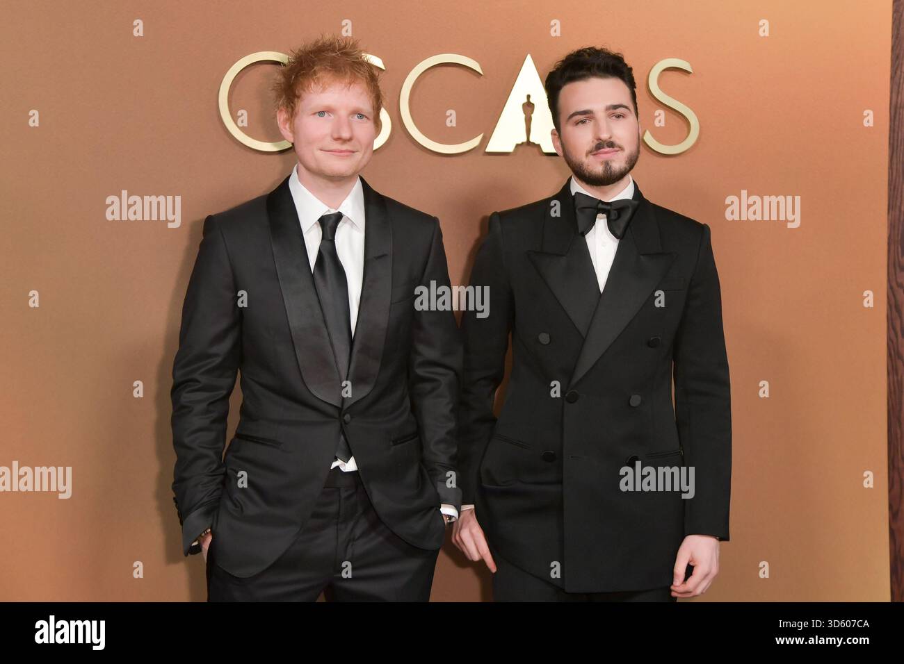 Ed Sheeran, left, and Blake Slatkin arrive at the 16th Governors Awards ...