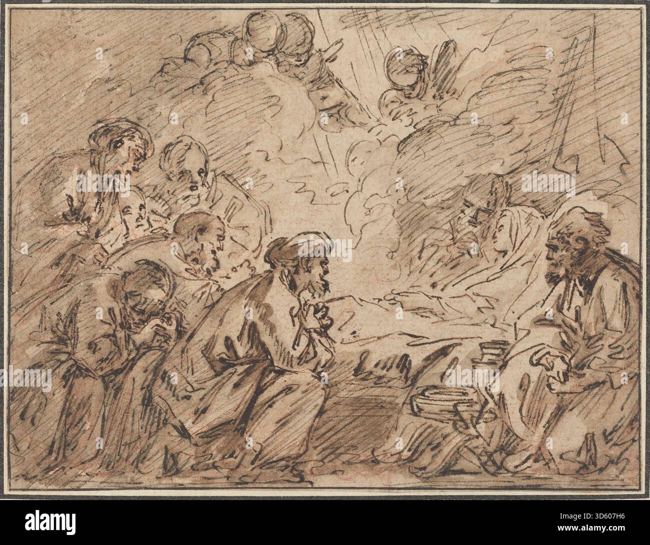 This 1750s painting by François Boucher depicts the biblical scene of ...
