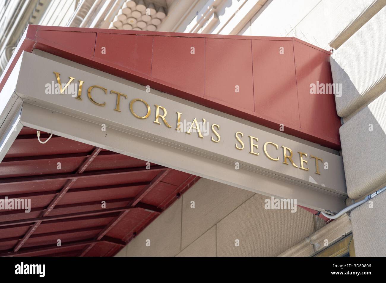 Awning with Victorias Secret logo on exterior of retail store, San ...