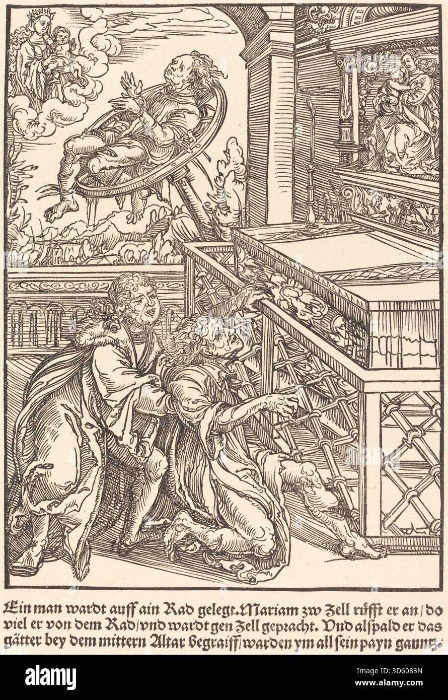 A circa 1503 artwork by the Master of the Miracles of Mariazell showing ...