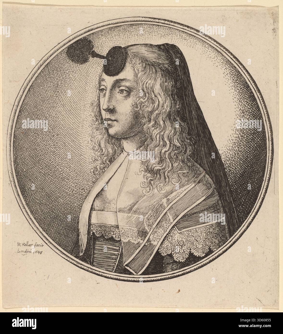 A 1643 engraving by Wenceslaus Hollar showing a woman from Antwerp in ...