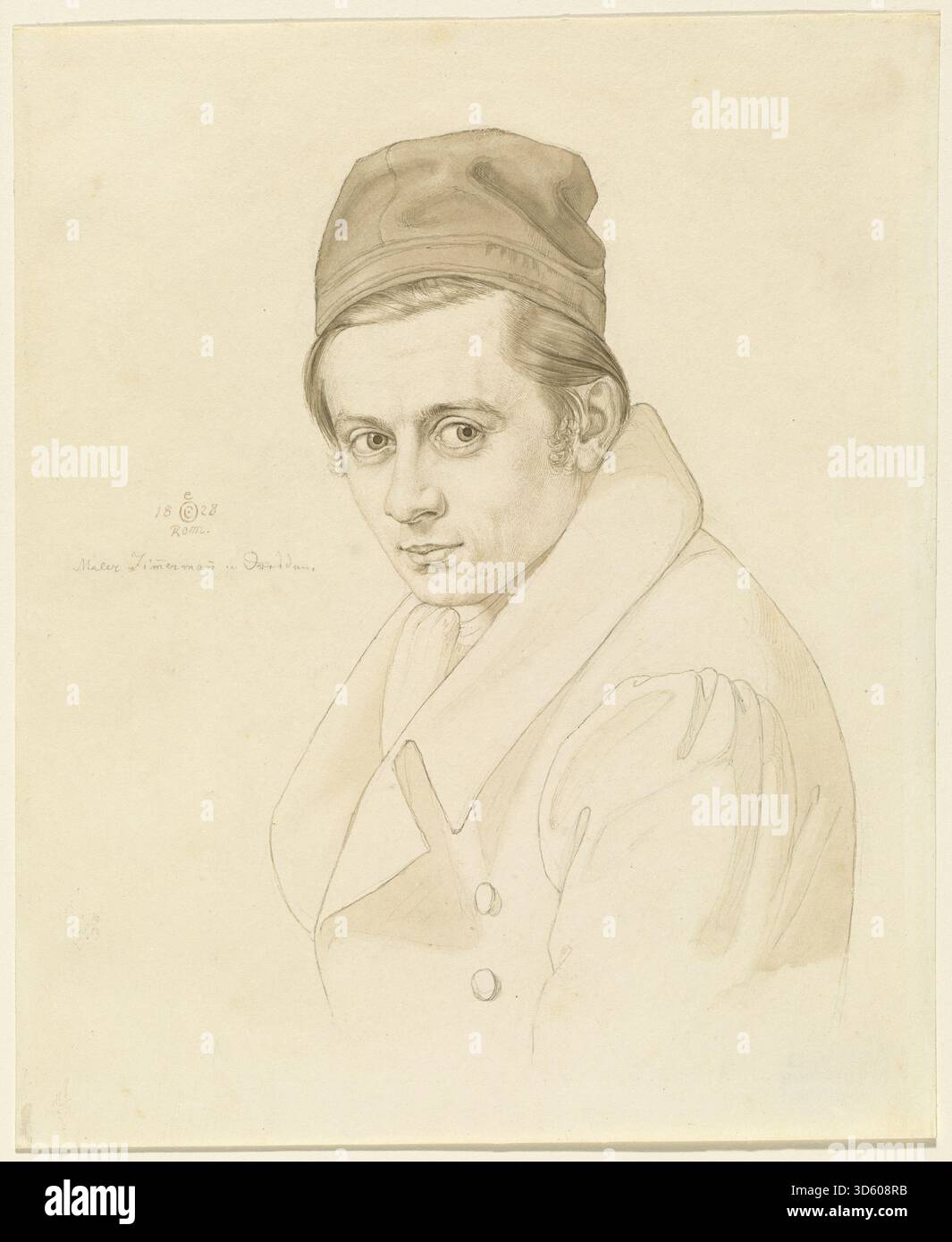 A portrait painting by Carl Oesterley from 1828 depicting Adolf ...