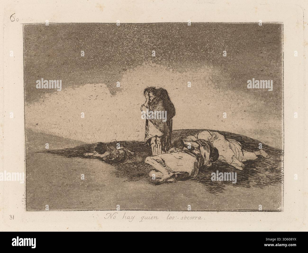 This circa 1812 etching by Francisco de Goya, 'No Hay Quien Los Socorra ...