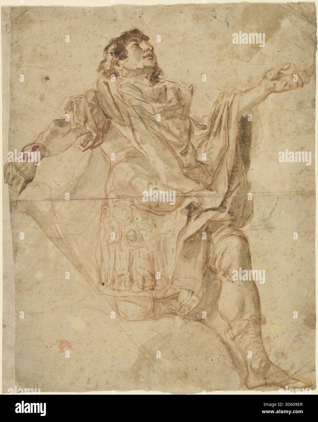 This drawing by Cosmas Damian Asam, 1720–1721, shows Saint George ...