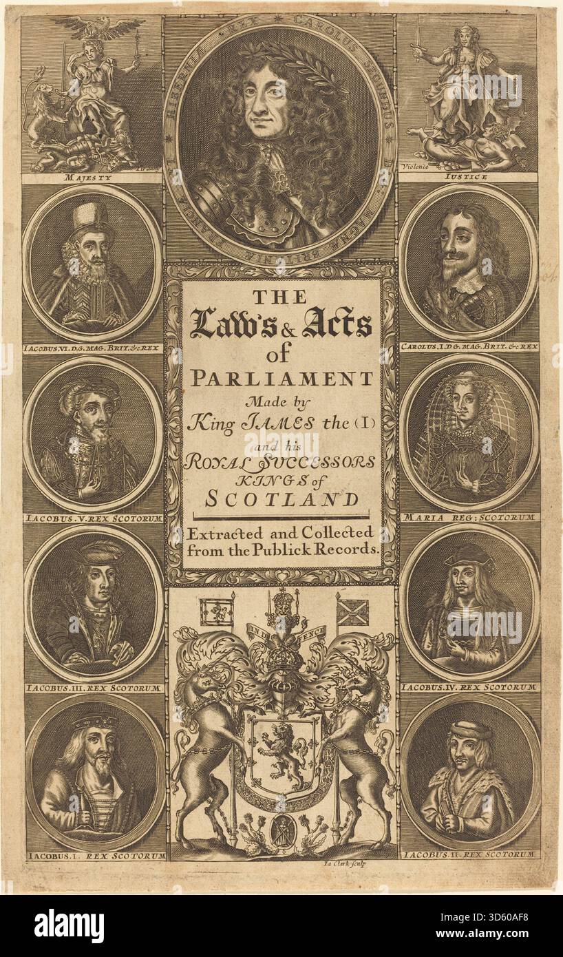A detailed frontispiece engraving illustrating the title page of The ...